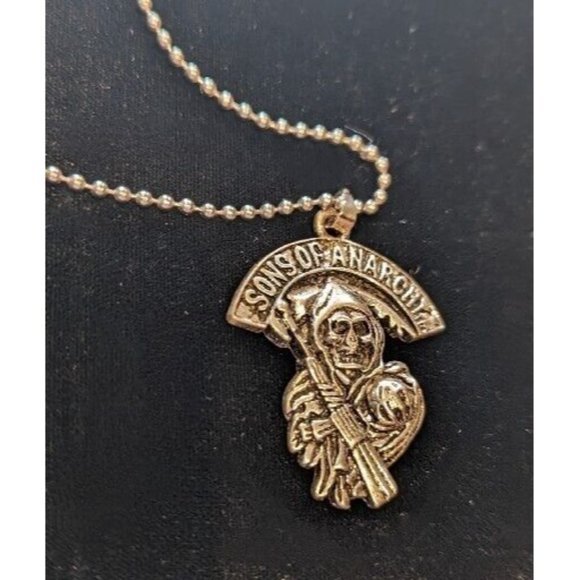 Accessories | Sons Of Anarchy Gothic Necklace Soa Skull Grim Reaper ...